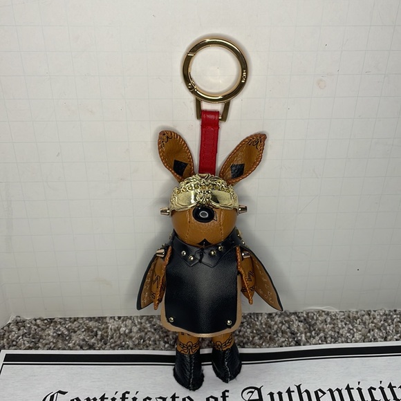 MCM | Accessories | Authentic Mcm Bunny Gladiator Keychain With Studs ...